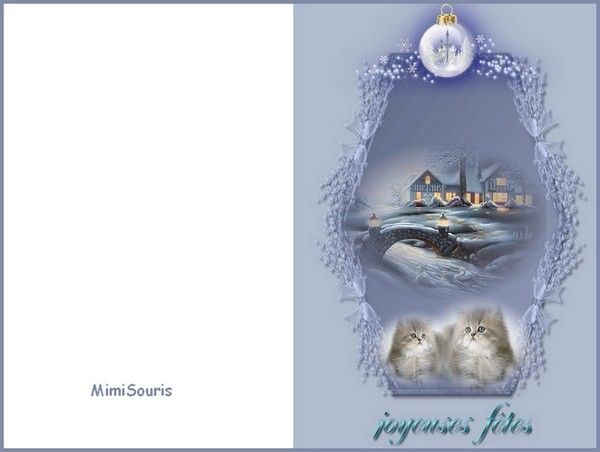 Carte à imprimer Joyeuses Fêtes